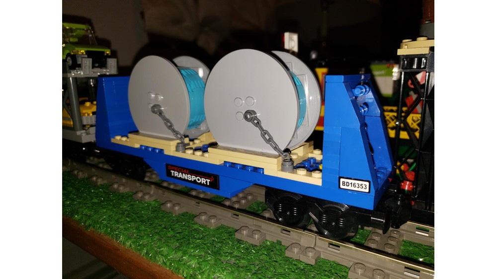LEGO MOC Bulkhead Flatcar with Alternate Loads by Rocket Racer318 ...