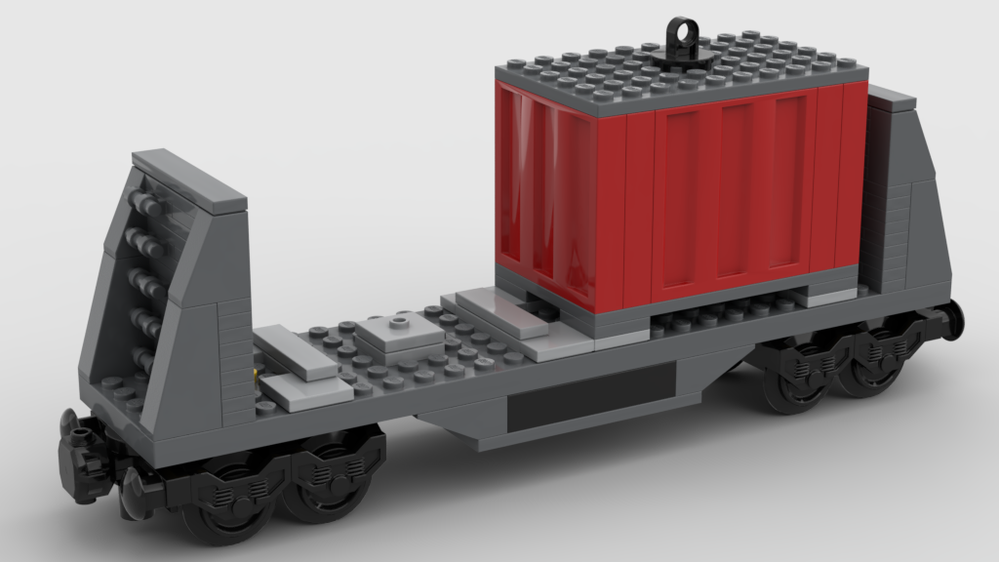 LEGO MOC Bulkhead Flatcar with Alternate Loads by Rocket Racer318 ...