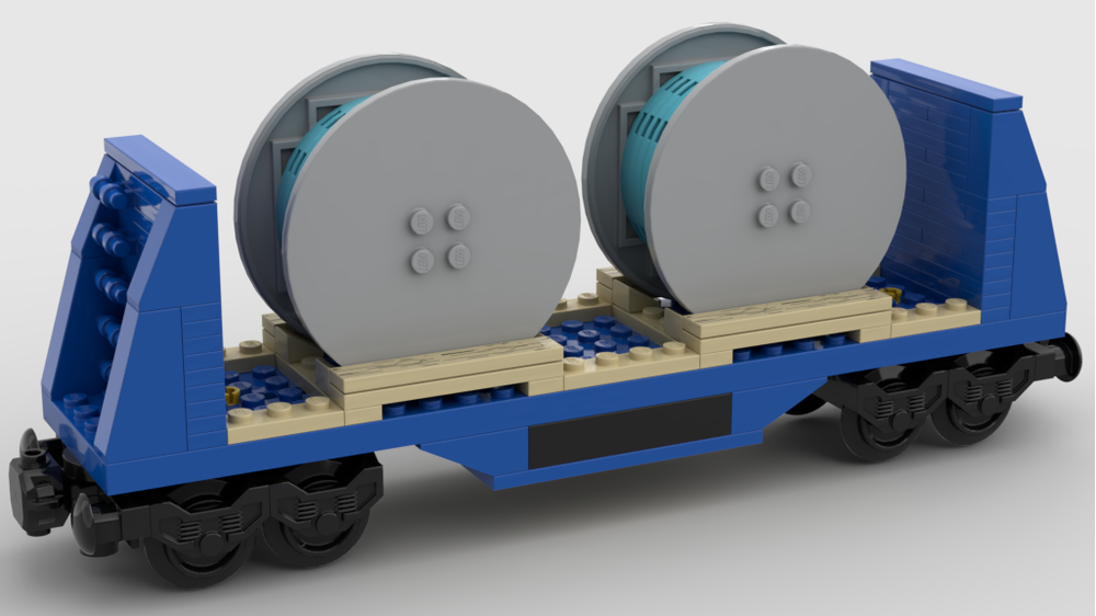 LEGO MOC Bulkhead Flatcar with Alternate Loads by Rocket Racer318 ...