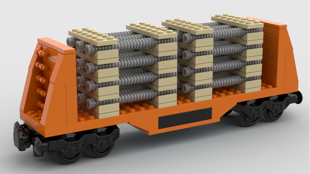 LEGO MOC Bulkhead Flatcar with Alternate Loads by Rocket Racer318 ...