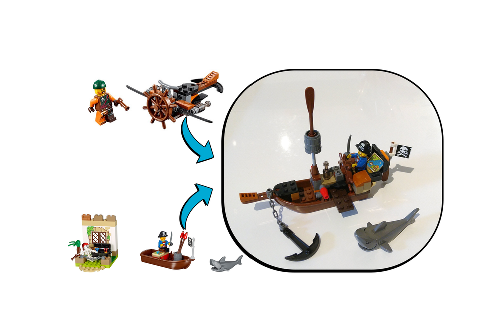LEGO MOC Pirate Ship from 10679 and 30421 by sebbl | Rebrickable ...