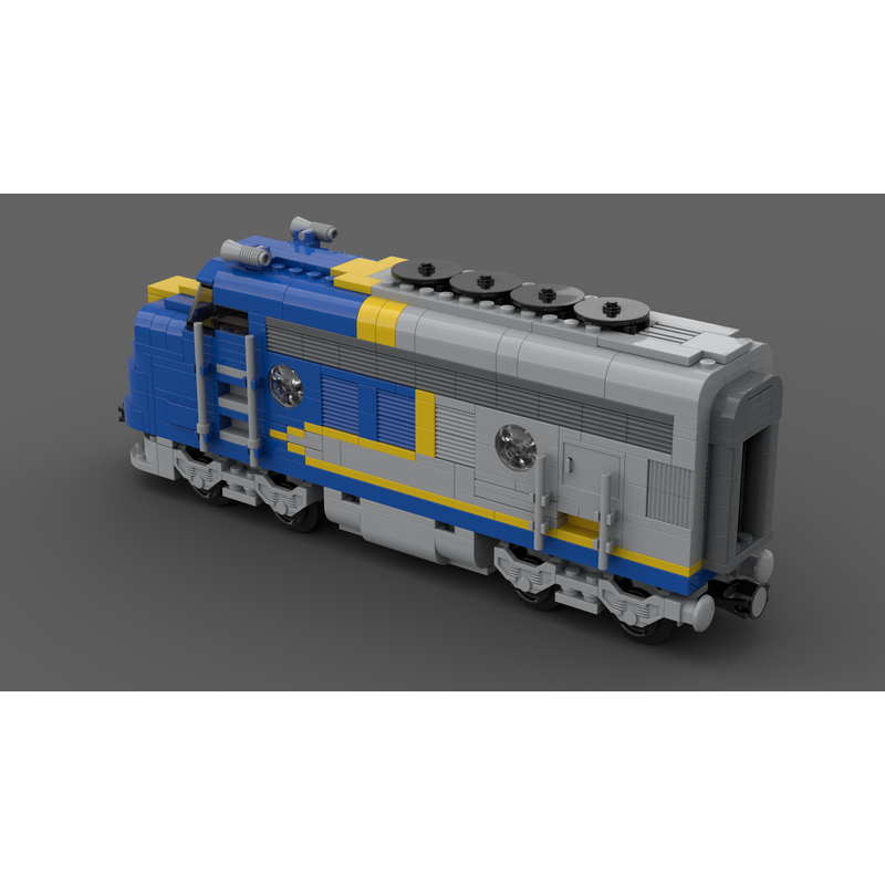 LEGO MOC Santa Fe Super Chief blue locomotive Train by josszo ...