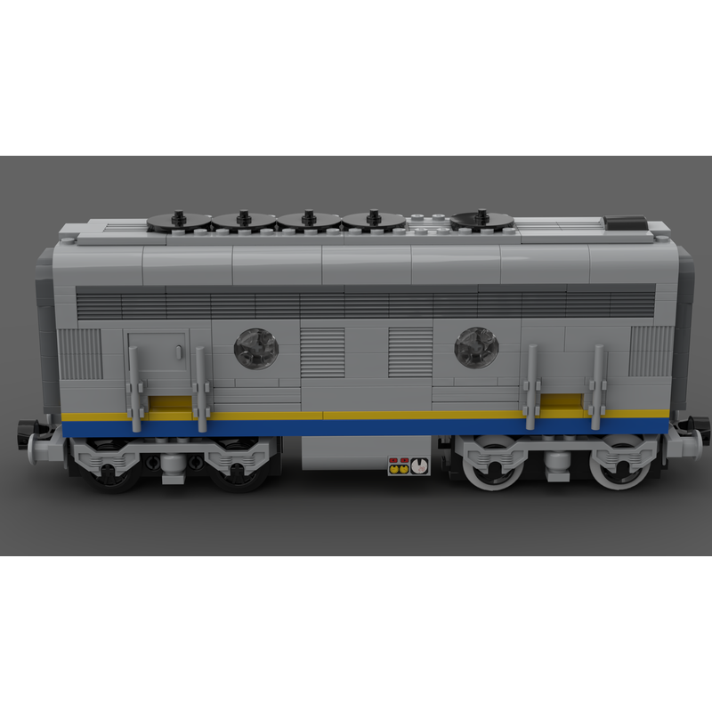 LEGO MOC Santa Fe Super Chief blue locomotive Train B unit by josszo ...