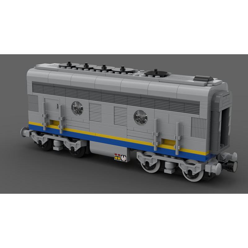 LEGO MOC Santa Fe Super Chief blue locomotive Train B unit by josszo ...