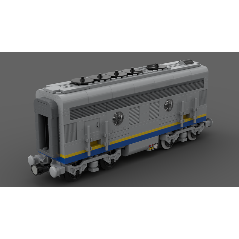 LEGO MOC Santa Fe Super Chief blue locomotive Train B unit by josszo ...