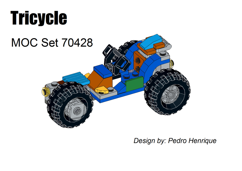 LEGO MOC Tricycle - MOC 70428 by Pedro_Henrique | Rebrickable - Build ...