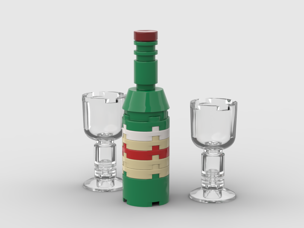 LEGO MOC Wine bottle and glasses mini build by tomclarke | Rebrickable ...