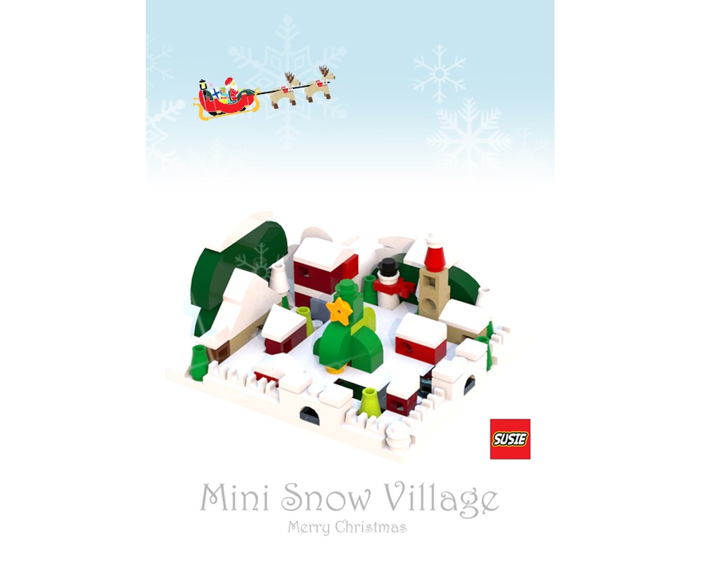 LEGO MOC Mini Snow Village by susie | Rebrickable - Build with LEGO