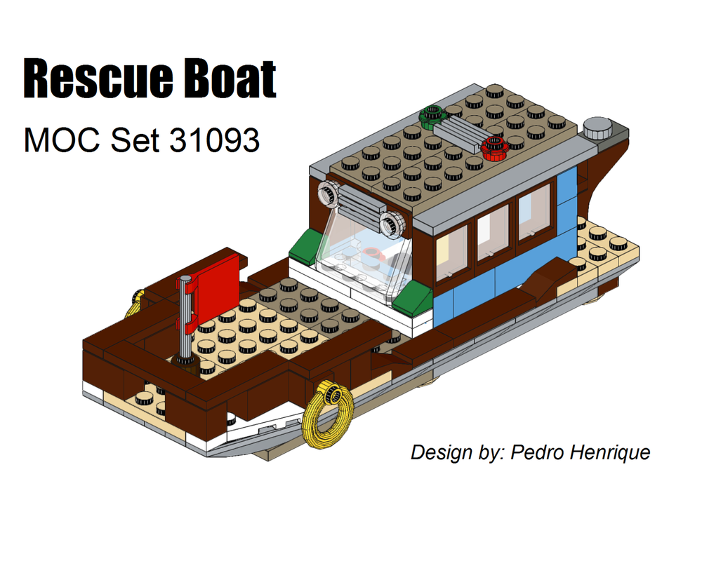 LEGO MOC Rescue Boat - MOC 31093 by Pedro_Henrique | Rebrickable ...