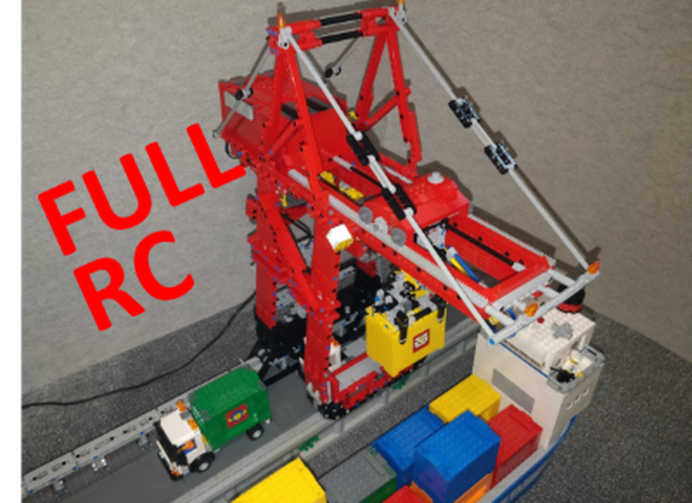 LEGO MOC Full RC Container Crane by Brick Forge | Rebrickable - Build ...