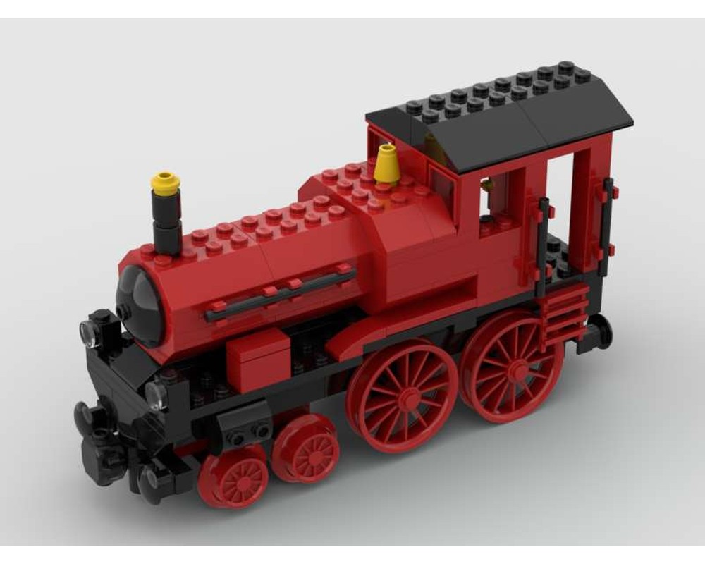 LEGO MOC 4-4-0 Steam Locomotive by Baskii | Rebrickable - Build with LEGO
