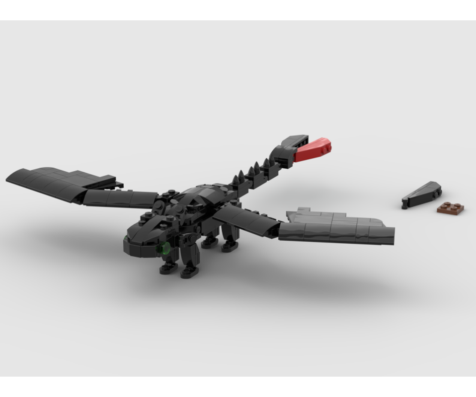 LEGO MOC Toothless (Minifigure Scale) - How to Train Your Dragon by ...