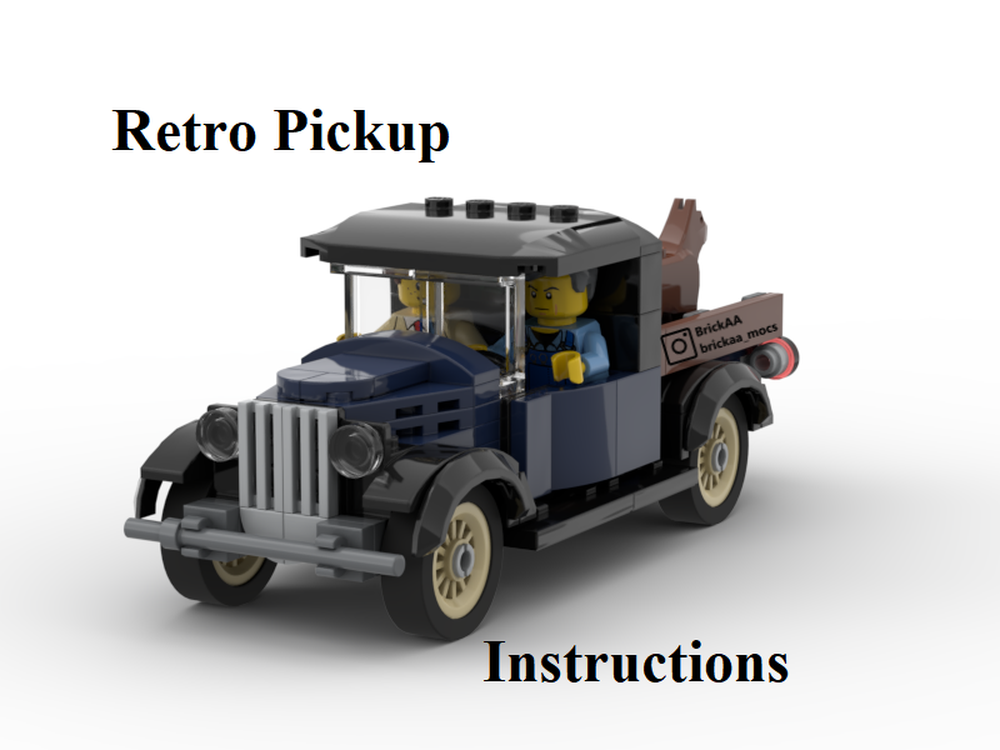 LEGO MOC-82747 Retro Pickup by BrickAA | Rebrickable - Build with LEGO