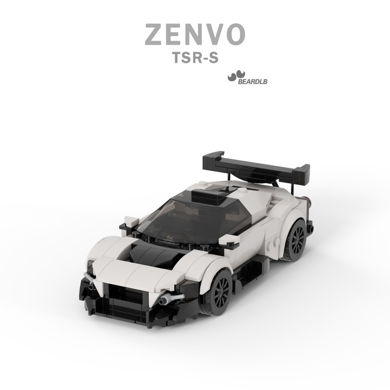 LEGO MOC Zenvo TSR-S white 8wide speed champions by beardLB ...