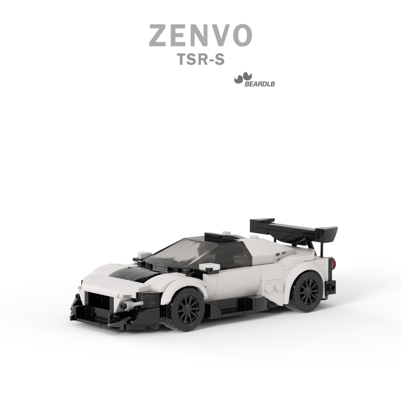 LEGO MOC Zenvo TSR-S white 8wide speed champions by beardLB ...