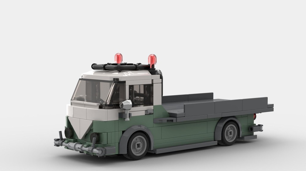 LEGO MOC VW T2 flatbed car carrier by sc.brix | Rebrickable - Build ...