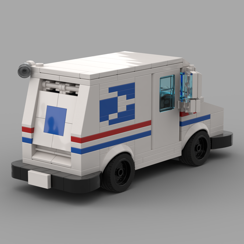 LEGO MOC USPS Priority Mail Truck by BlockMOCs | Rebrickable - Build ...