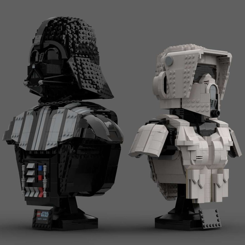 LEGO MOC Lego Bust Collection (Dark Lord (Empire Edition), Scout ...
