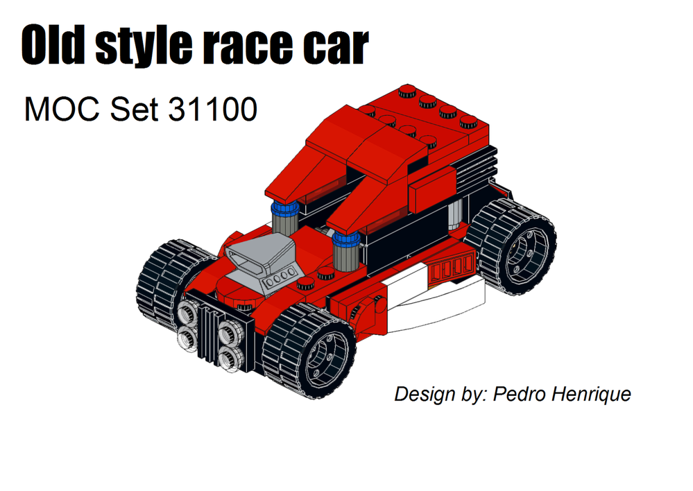 LEGO MOC Old style race car - MOC 31100 by Pedro_Henrique | Rebrickable ...