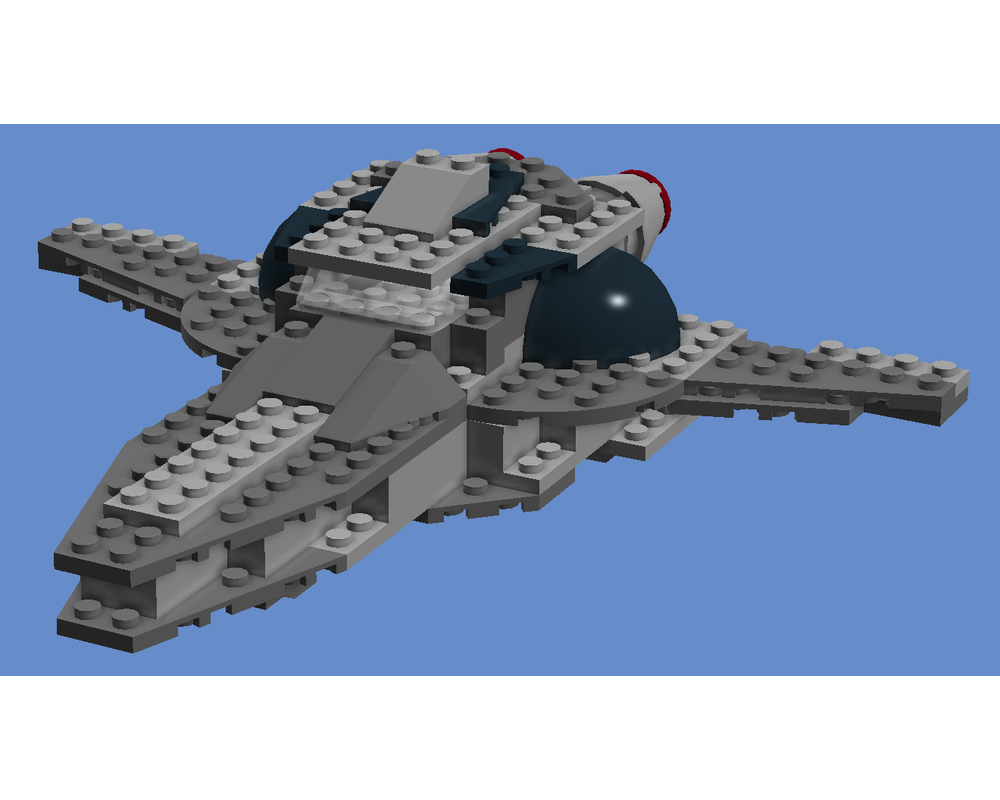 LEGO MOC Simple gray spaceship by thecrazycodr | Rebrickable - Build ...