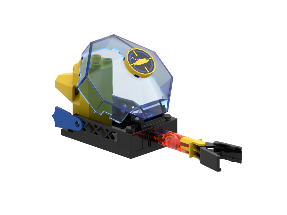 Lego Moc Aqua 6125 B Model Small Submarine V1 By Brickdaniel