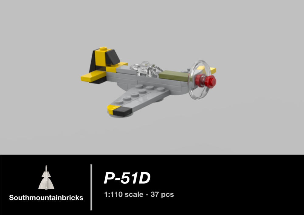 LEGO MOC P-51D [1:110 scale] by Southmountainbricks | Rebrickable ...