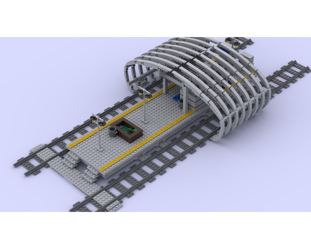 LEGO MOC Small modern train station by ProKuma | Rebrickable - Build ...