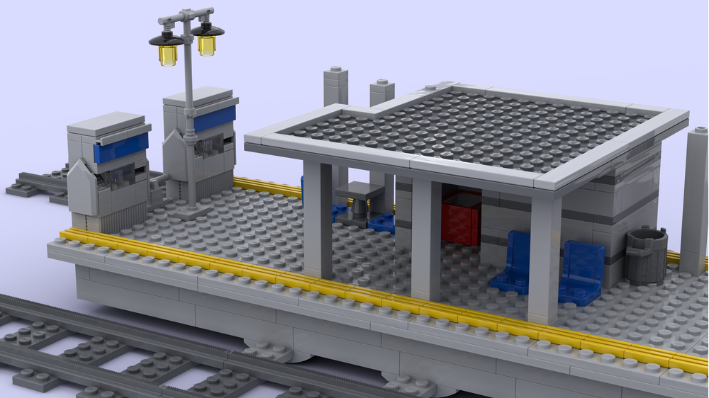 LEGO MOC Small modern train station by ProKuma | Rebrickable - Build ...