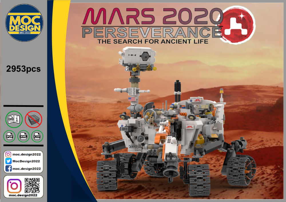 LEGO MOC NASA Perseverance Mars Rover (MARS 2020) by BrickCreate ...
