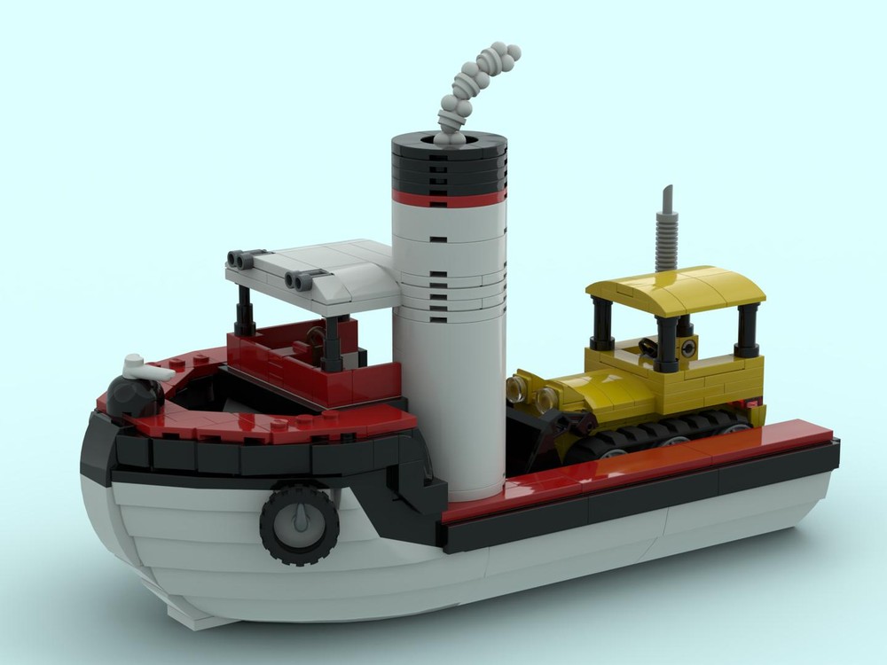 LEGO MOC Steam Boat with Digger by This_One_Brick | Rebrickable - Build ...