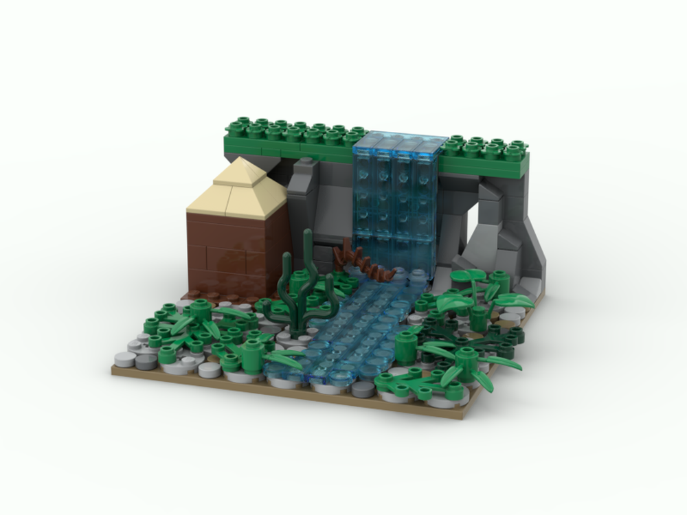 LEGO MOC Little house by the waterfall by maaikefeniks | Rebrickable ...