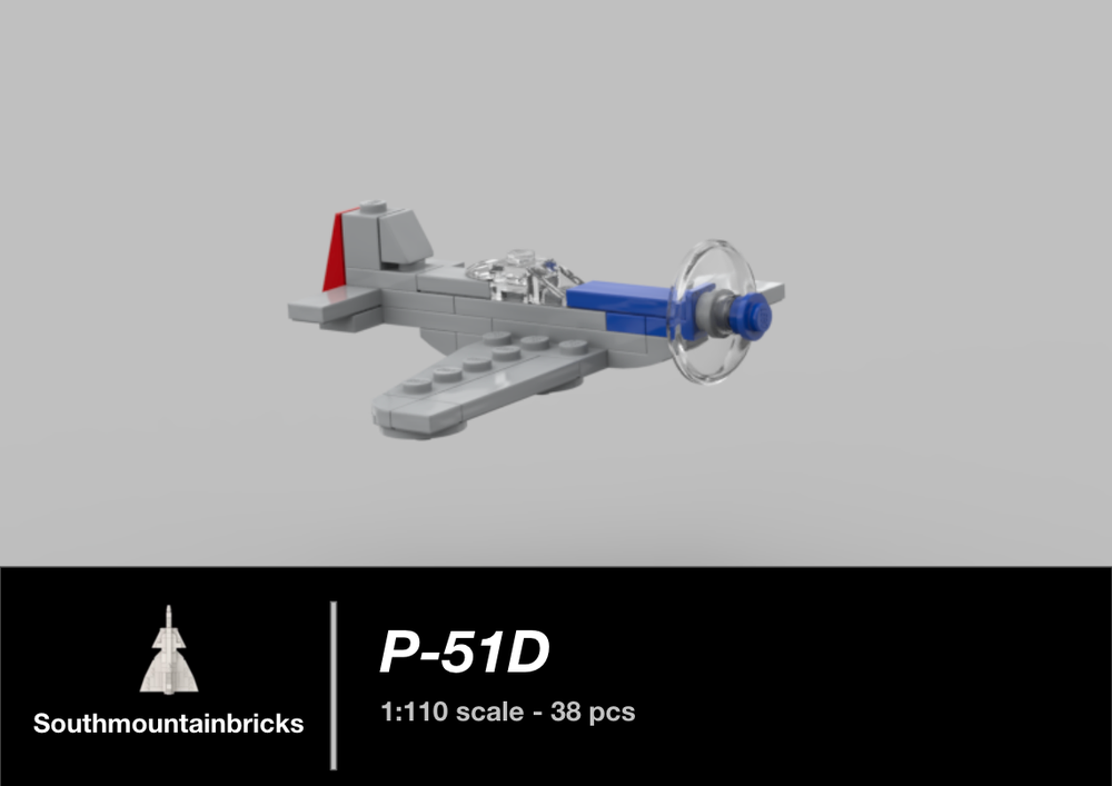LEGO MOC P-51D [1:110 scale] by Southmountainbricks | Rebrickable ...