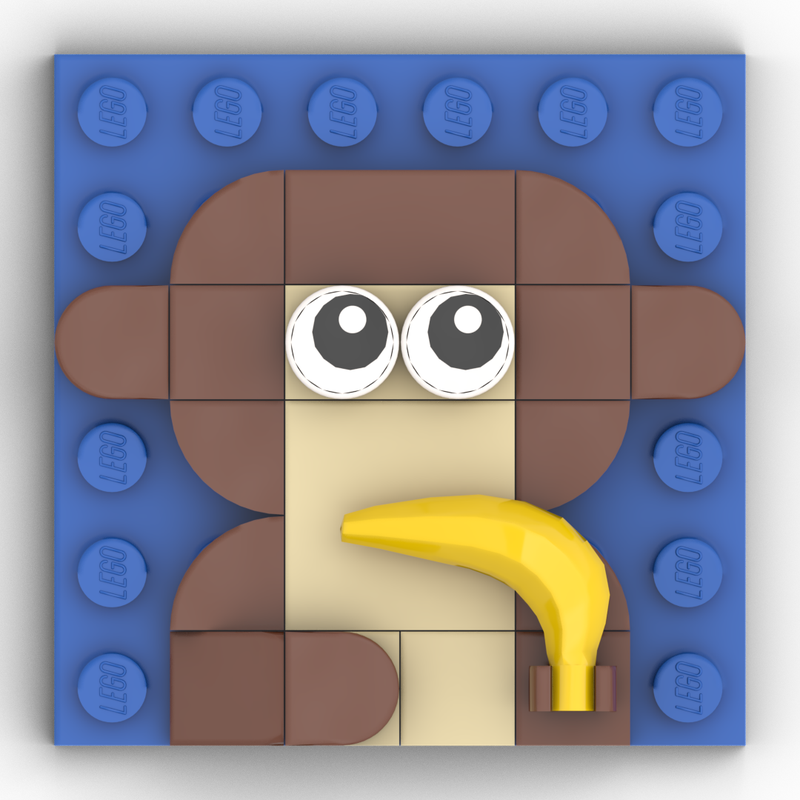 LEGO MOC Monkey Mosaic by 2in1 | Rebrickable - Build with LEGO