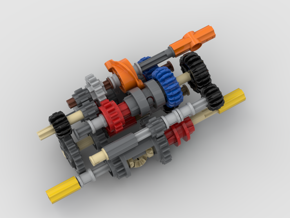 LEGO MOC Remote controlled 4 speed AWD gearbox - with perfect gear ...