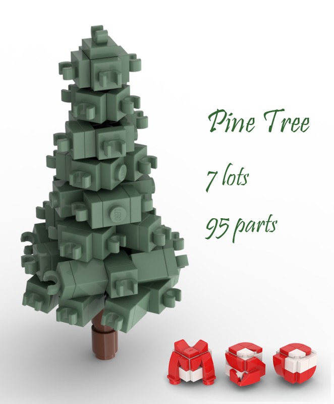 LEGO MOC Pine Tree by Max Subtle Creations | Rebrickable - Build with LEGO