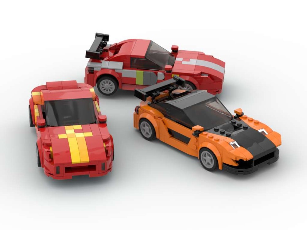 LEGO MOC Zoomy RX-7s from The Fast and The Furious - Set of Three - 8 ...