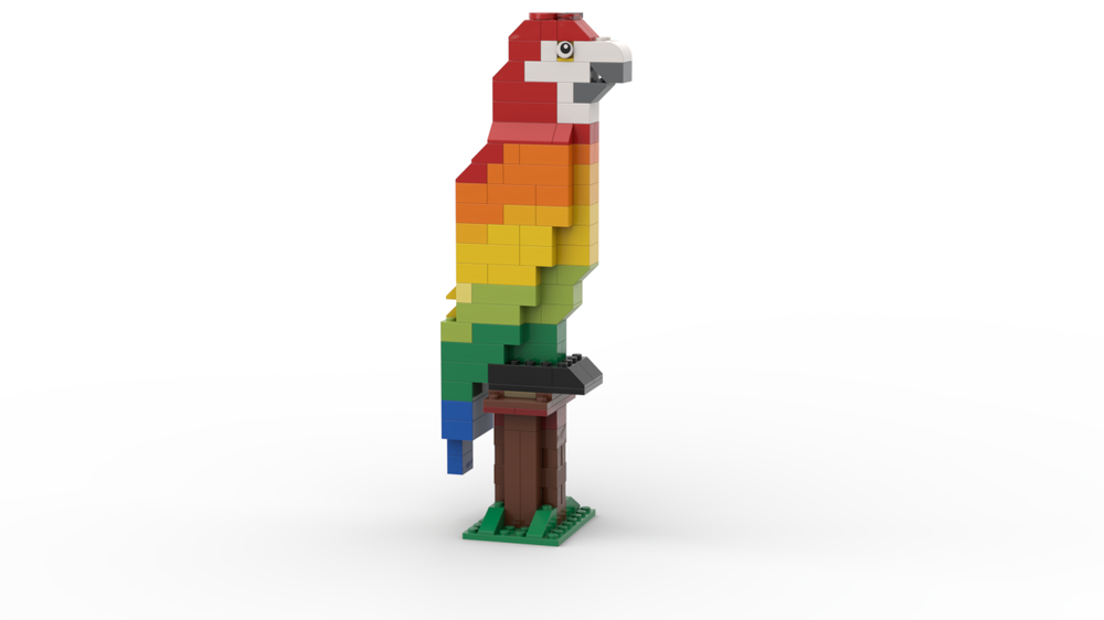 Lego Moc 11005 Rainbow Parrot By Lenarex Rebrickable Build With Lego