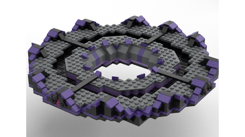 LEGO MOC Fortnite Battle royale UFO mothership 1:625 scale instructions ...