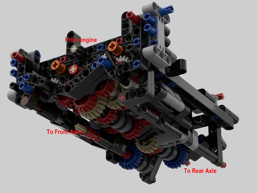 LEGO MOC 5speed+R Gearbox with Transfer Case 4wd by tonych ...