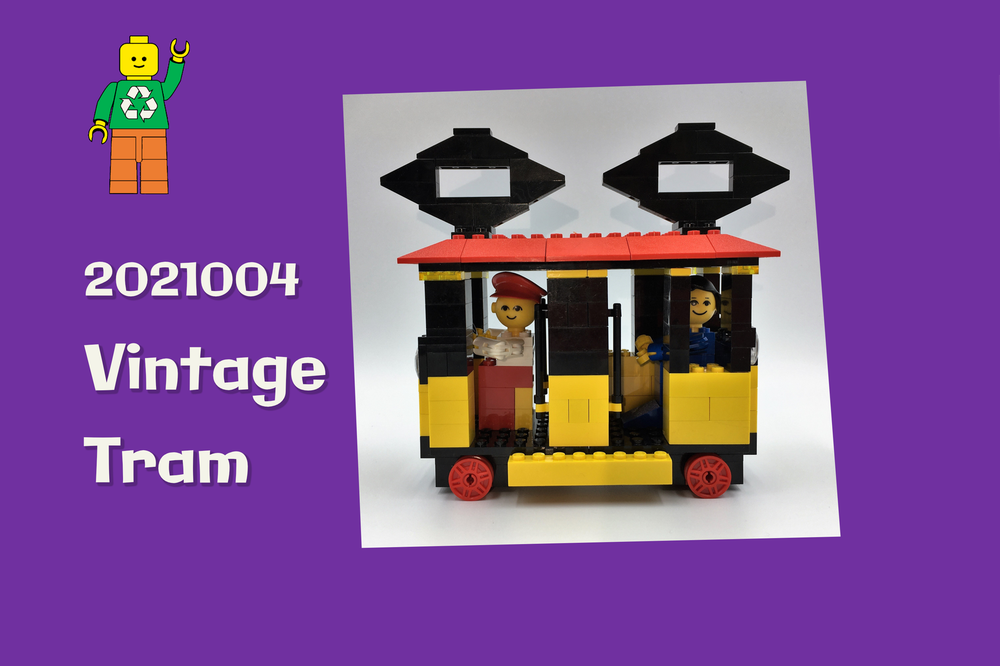 LEGO MOC Vintage Tram by Sleeps with LEGO | Rebrickable - Build with LEGO