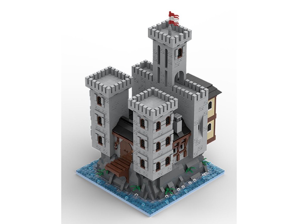 Lego Moc Castle On A Cliff By Thebrickartist Rebrickable Build With