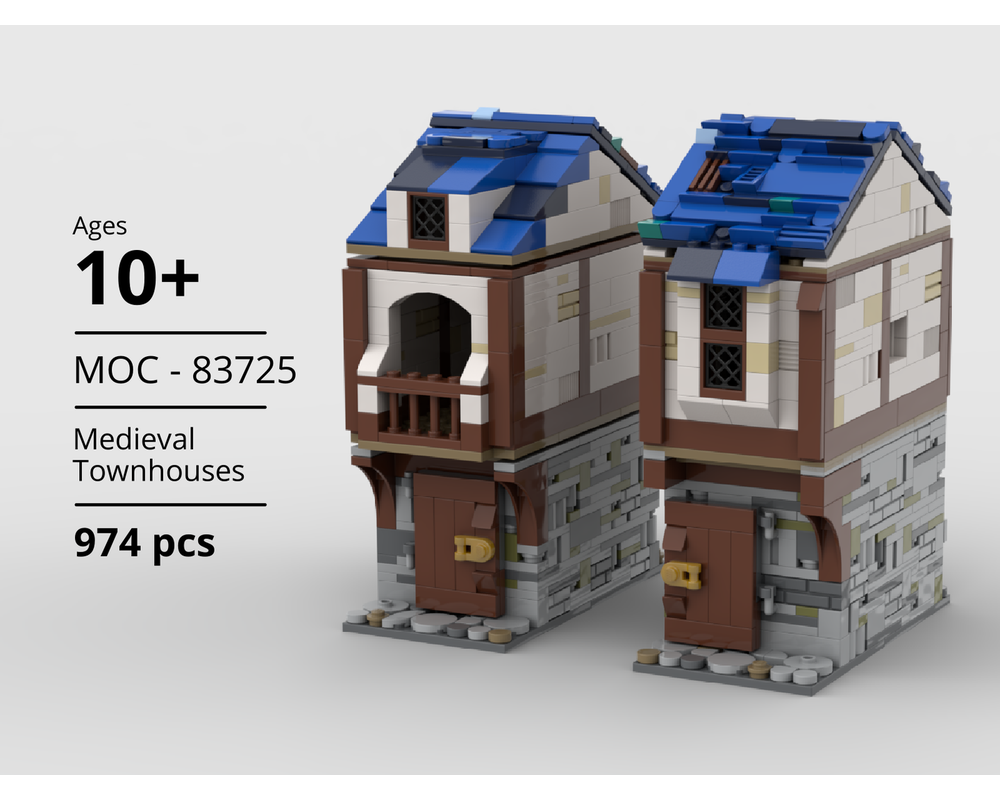LEGO MOC Medieval Townhouses (Modular & Mix-n-match) by jaredchansen ...