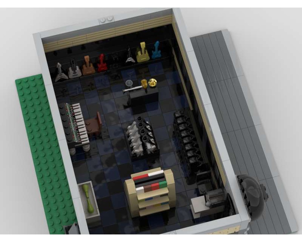 LEGO MOC Modular Music Store by Legodudelol9a | Rebrickable - Build ...