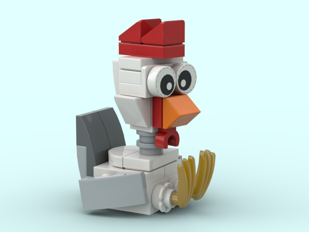 Lego Moc Funny Birds Rooster By Olivercgoetz Rebrickable Build