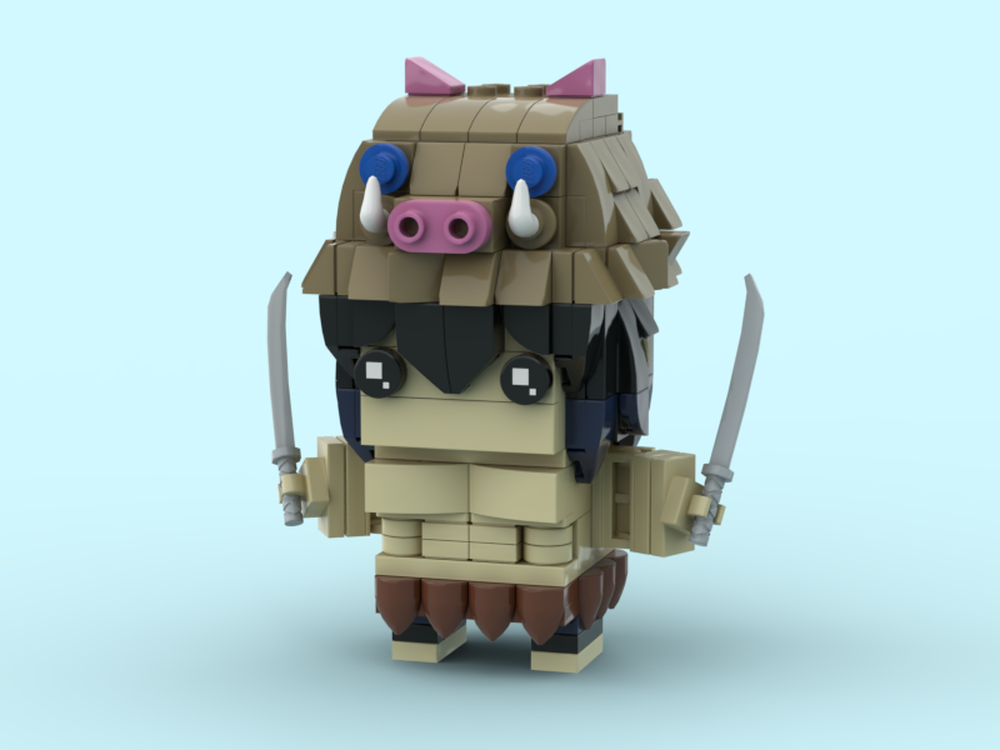 LEGO MOC Hashibira Inosuke 伊之助 Brickheadz by legomania_josh | Rebrickable - Build with LEGO