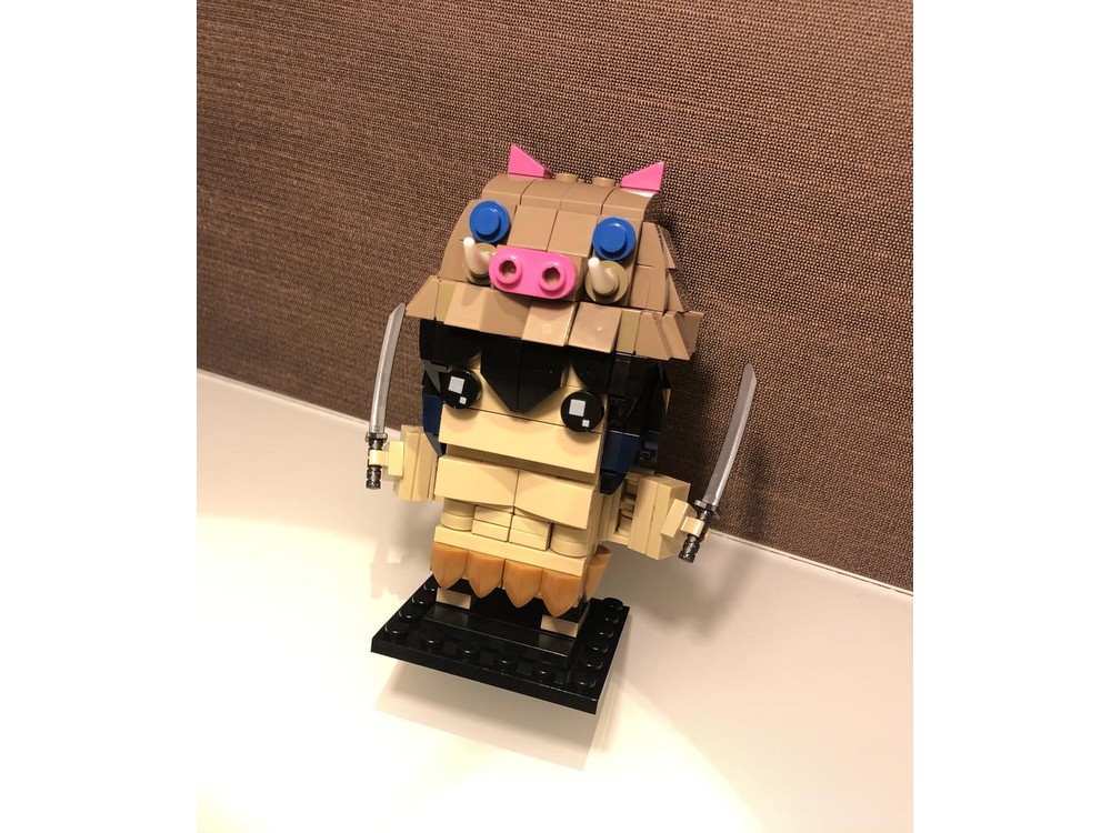 LEGO MOC Hashibira Inosuke 伊之助 Brickheadz by legomania_josh | Rebrickable - Build with LEGO