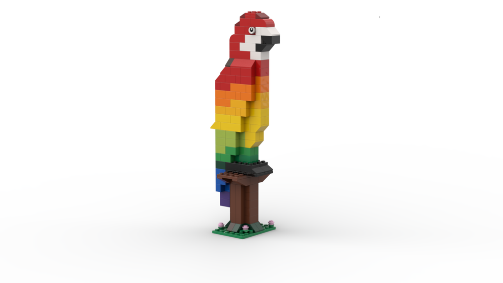 LEGO MOC 11011 small Rainbow parrot by Lenarex | Rebrickable - Build ...