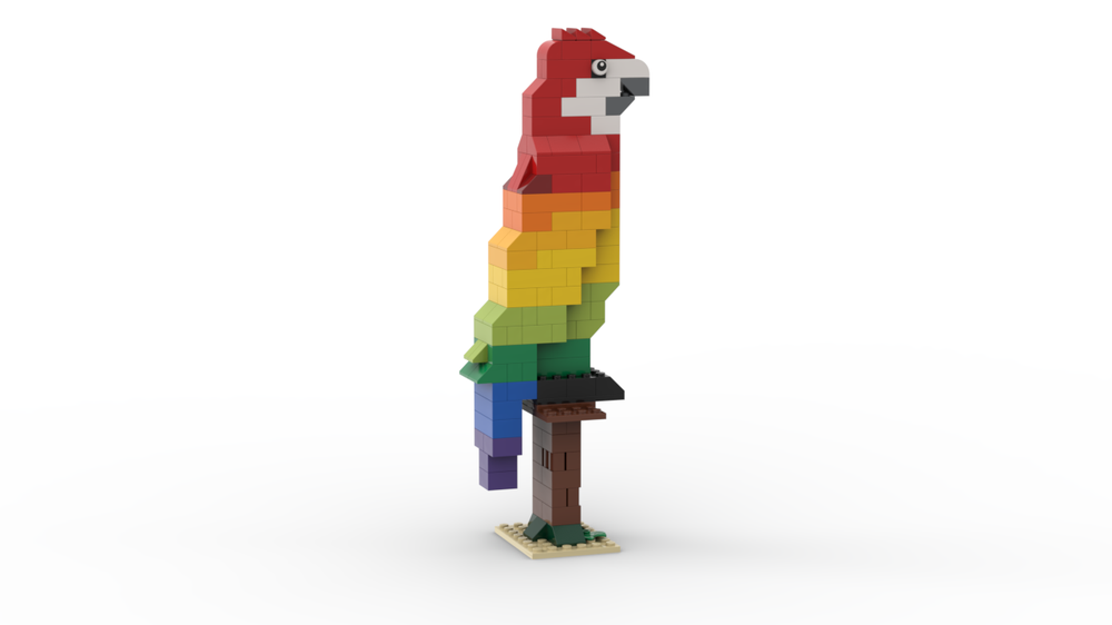 LEGO MOC 11016 small Rainbow parrot by Lenarex | Rebrickable - Build ...
