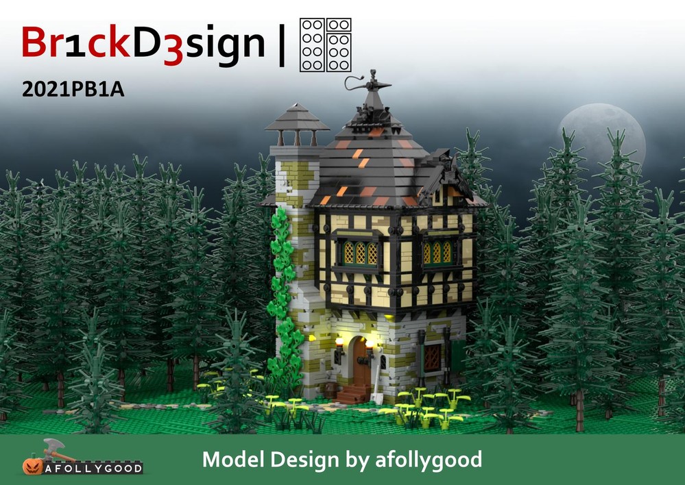 LEGO MOC Medieval Cottage (Backdrop House) by Br1ckD3sign | Rebrickable ...