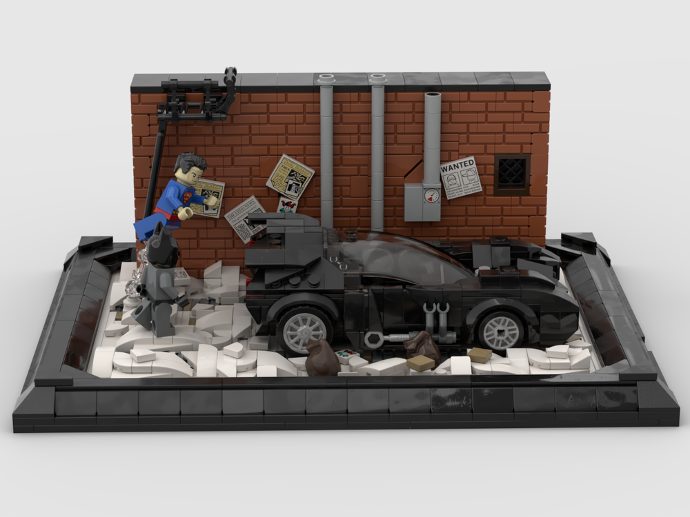 LEGO MOC Noël Batmobile Display Scene by BricksFeeder | Rebrickable ...